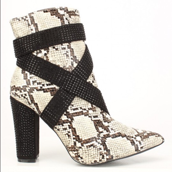 A Mermaid's Epiphany | Shoes | Snake Bite Rhinestone Detail Booties ...